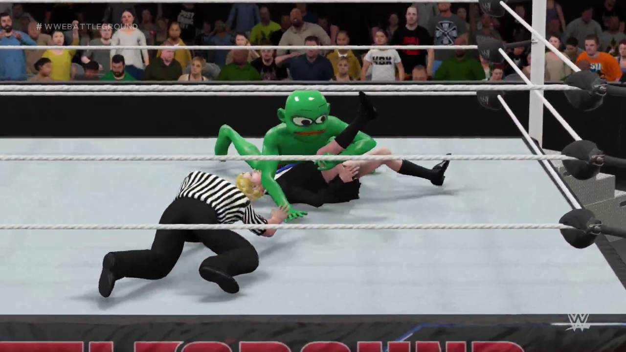 WWE 2k16 PEPE VS HILLARY CLINTON - YouTube