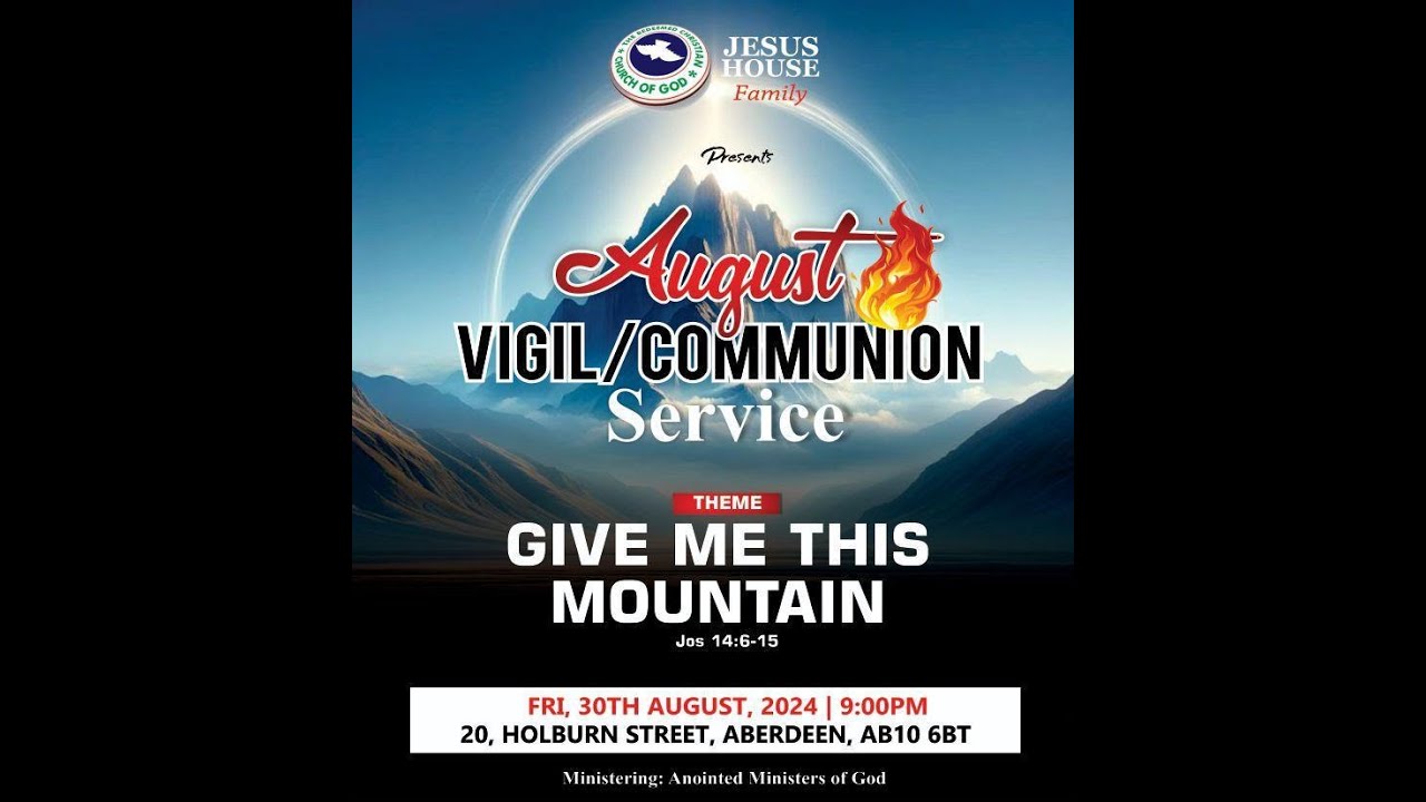 August Vigil/Communion Service - 30/08/2024 - YouTube