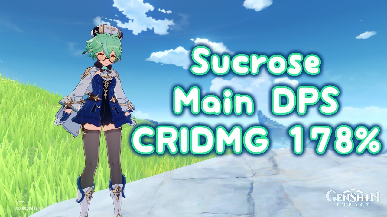 [Genshin impact] : Sucrose DPS CRIDMG 178% vs Storm terror lv80 - YouTube