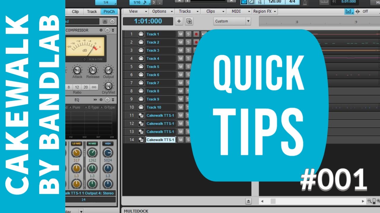 Quick Tips #001 for Cakewalk by BandLab - YouTube