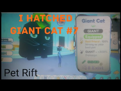 I HATCHED GIANT CAT #7 IN PET RIFT!!! - YouTube