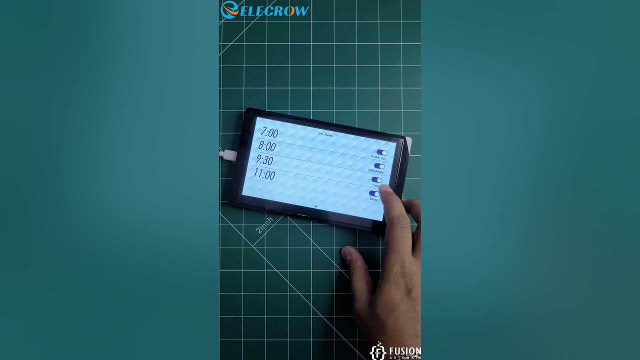 Squareline Example | Elecrow CrowPanel ESP32 7 Inch HMI Display | LVGL | Demo | - YouTube