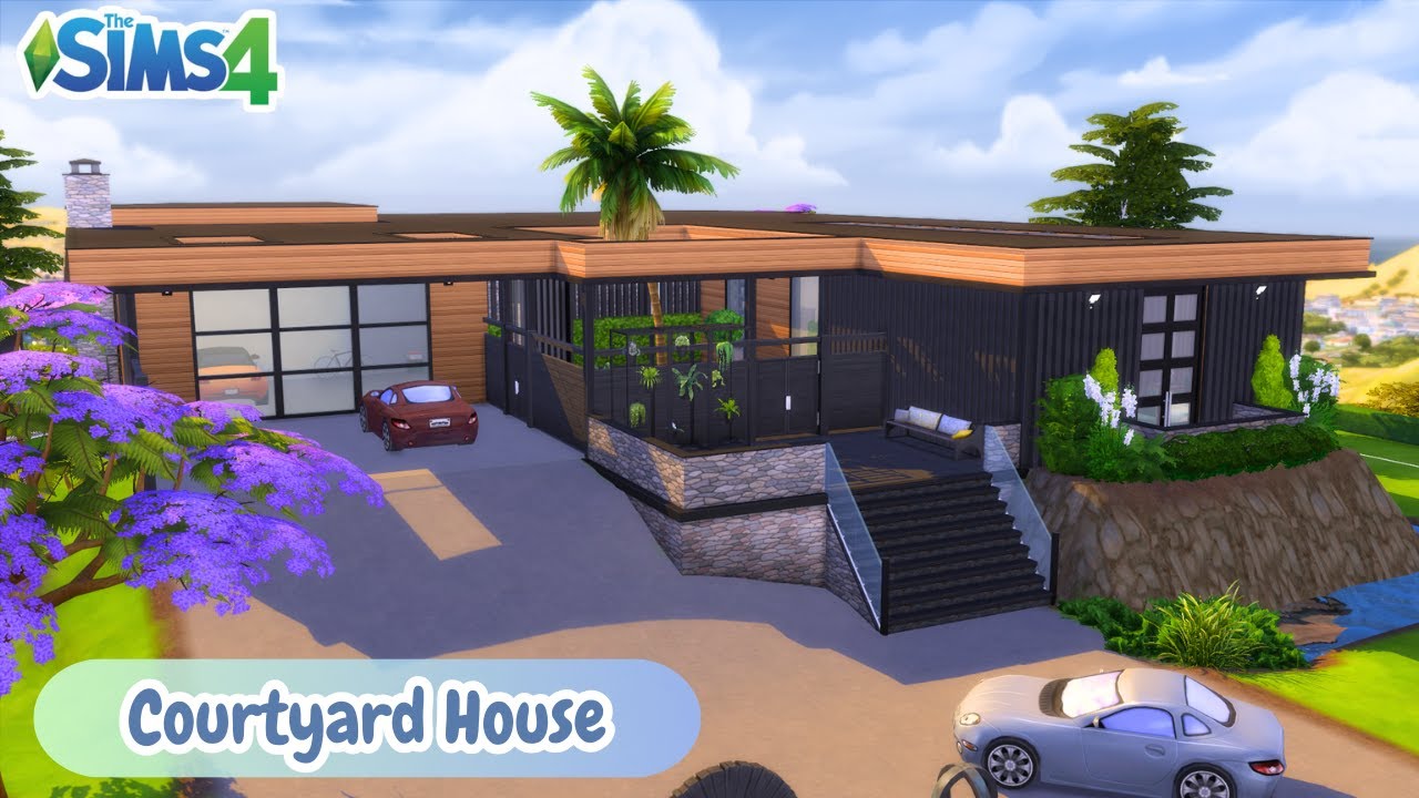 Building a House with a courtyard | Sims 4 build | #thesims4 # ...