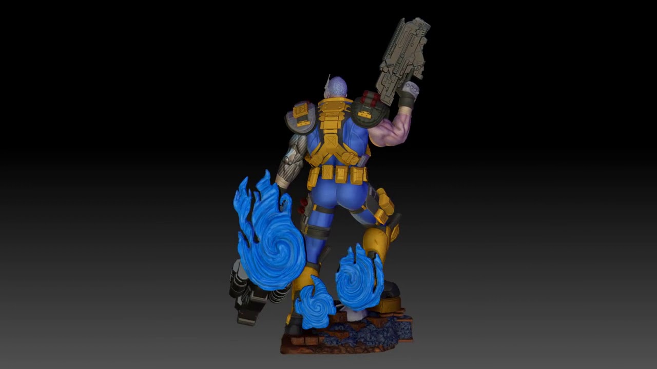 💥 Download STL Cable from X-Men Marvel Comics 3D Model Fanart version ...