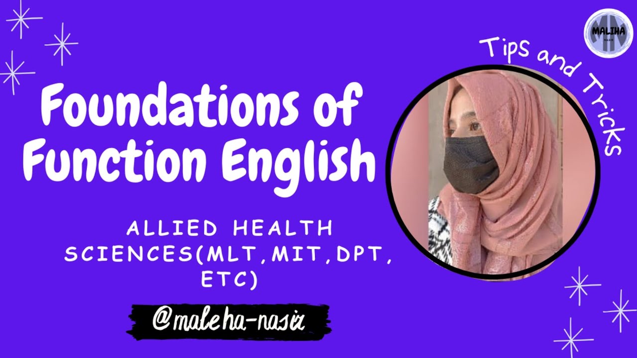 Foundations of Functional English @Juniormedico16 #alliedhealthsciences ...