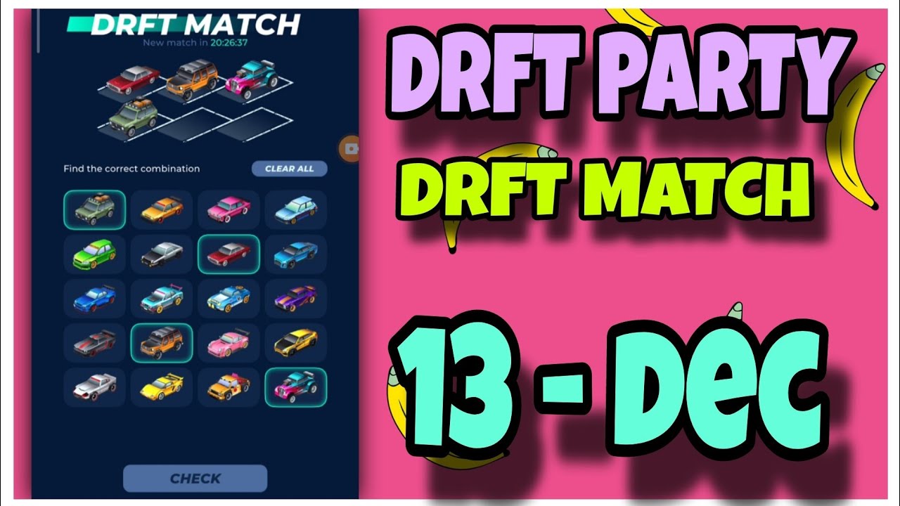 DRFT Party DRFT Match 13 December 2024 | Today drft Promo Code | DRFT ...