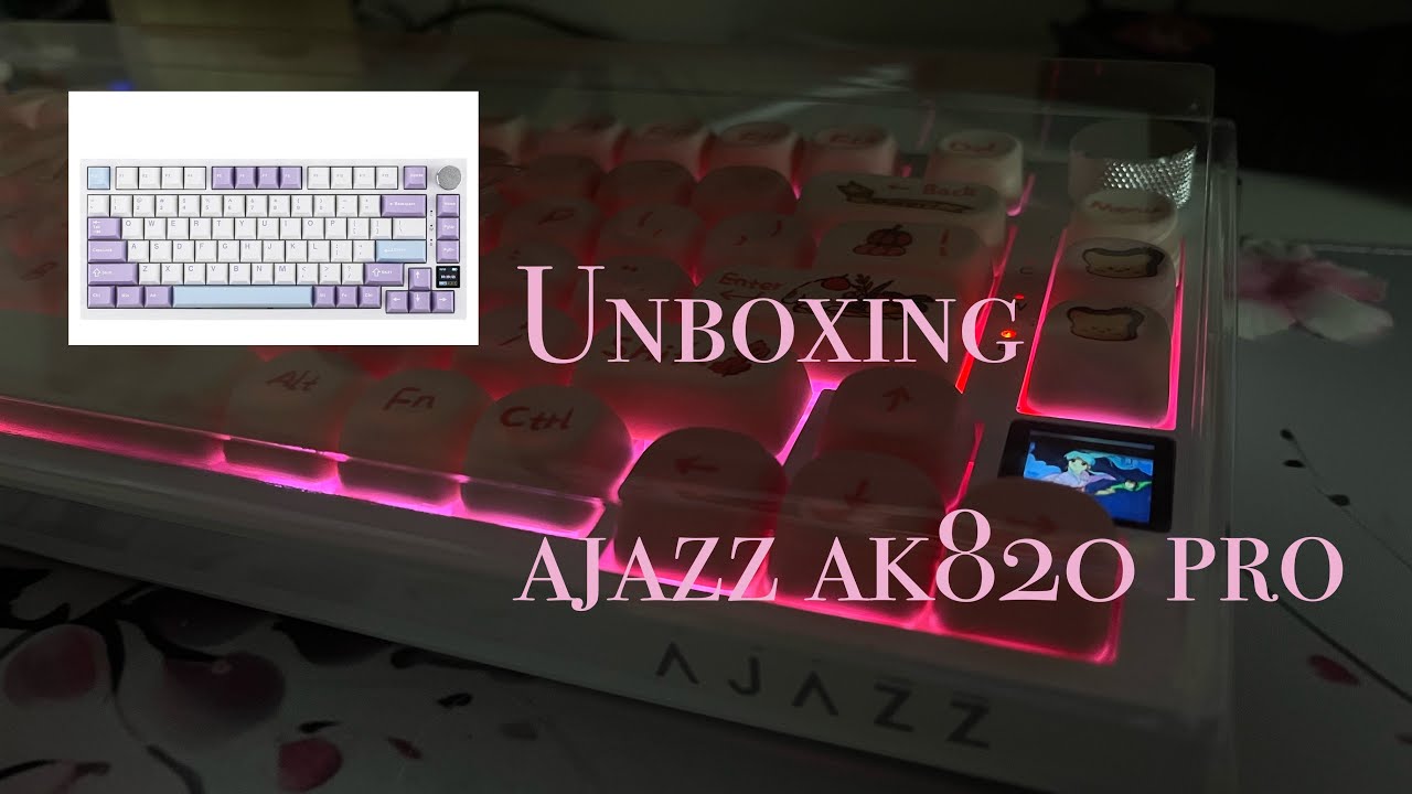 Unboxing Ajazz ak820 pro + keycaps - YouTube
