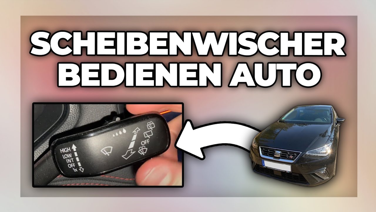 Scheibenwischer bedienen und einschalten am Auto - Wischer Funktion der ...