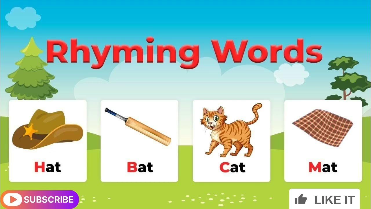 Rhyming Words 100 | Rhyming Word | Rhyming words in English | with ...
