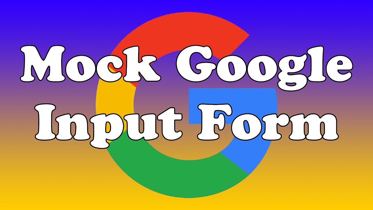 Mock Google Input Form using only HTML and CSS - YouTube