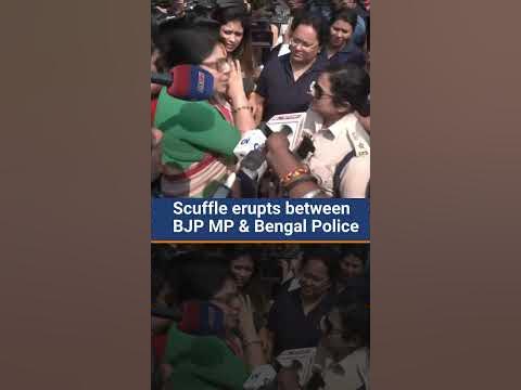 BJP MP Locket Chatterjee & Bengal Police Enter Into A Verbal Altercation | Sandeshkhali News ...