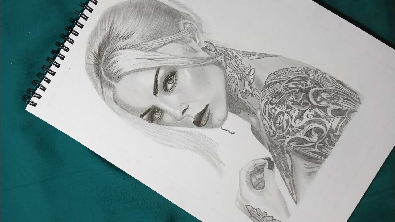 A modern woman drawing 😍😍 - YouTube