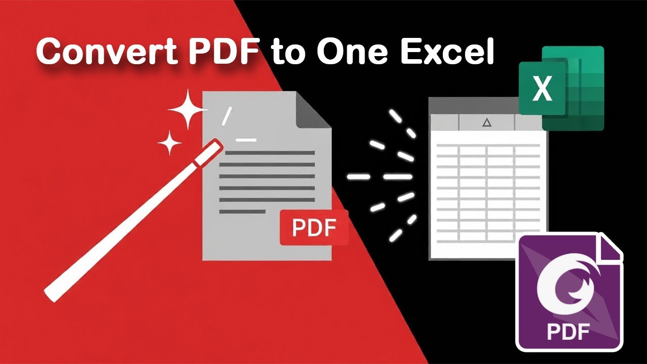 How to Convert PDF to One single Excel Sheet Using Foxit PDF Editor ...