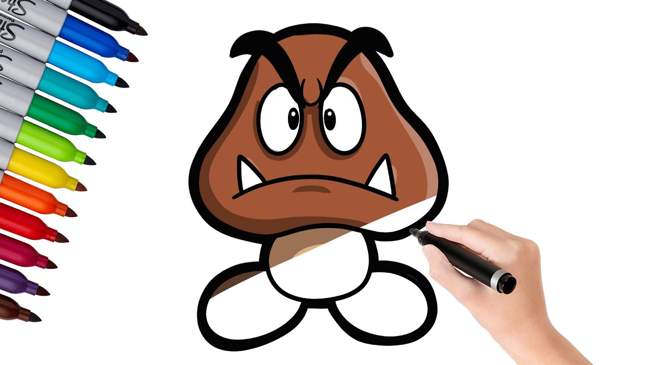 "Drawing Goomba: Mario Bros' Iconic Enemy Made Easy! - YouTube