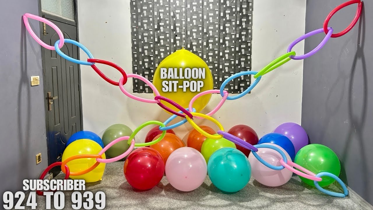 Big Giant Balloons Sit-pop Challenge Video - YouTube