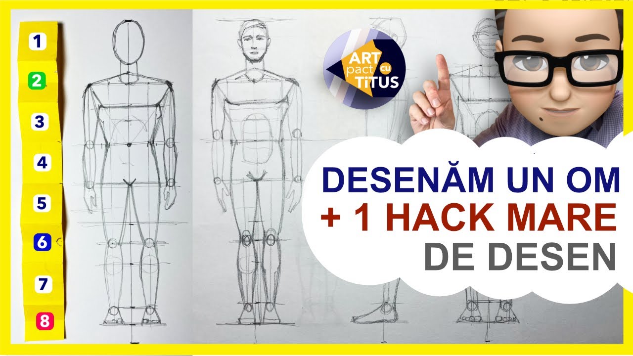 CUM DESENEZI UN OM INTREG - CORPUL UMAN - CONSTRUCTIE #tutorial #men # ...