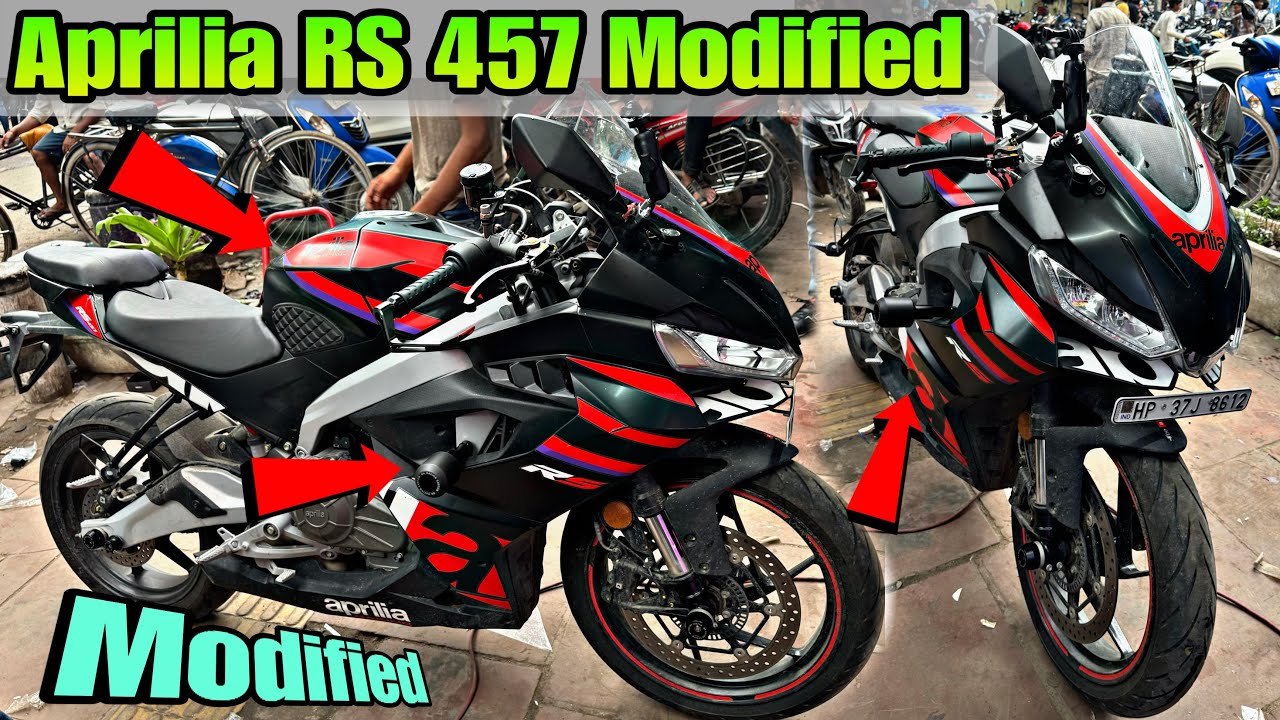 aprilia rs 457 modified | aprilia 457 modification accessories - YouTube