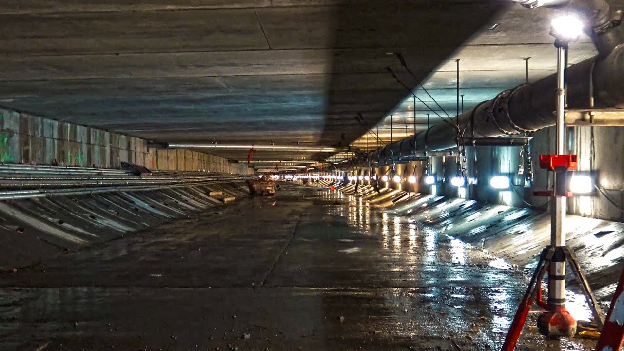 SR 99 Tunnel Innovative Pipe Layout Solution - Shinn Mechanical - YouTube