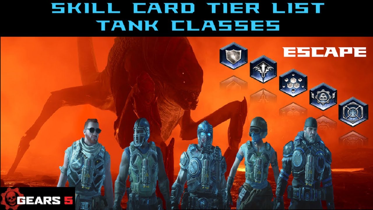 Skill Card Tier List for Tank Classes - Gears 5 Escape - YouTube