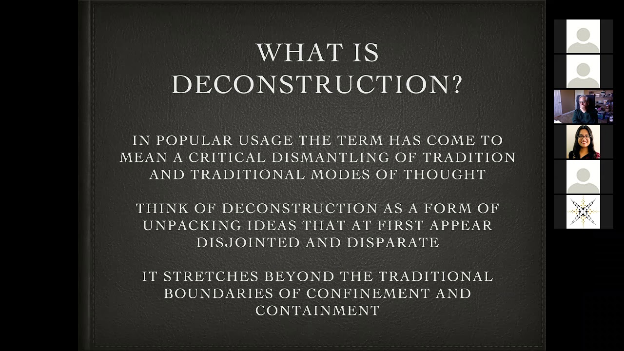 Deconstruction as a Tool for Qualitative Data Analysis - YouTube