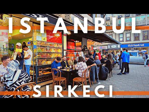 Istanbul Turkey 2022 Sirkeci Walking Tour | 4K ULTRA HD 60FPS | Restaurants & Street Foods