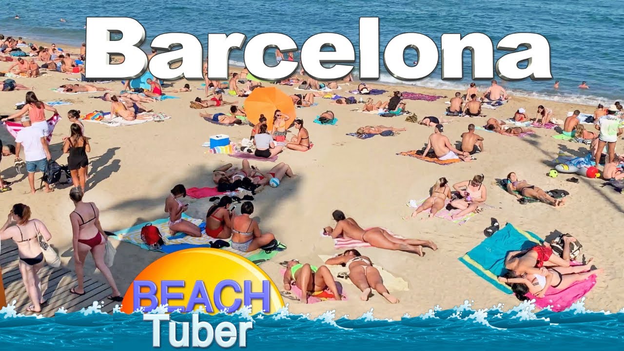 4K VIDEO BEACH WALK [ Barcelona ] SPAIN SLOW TV Travel vlog - YouTube