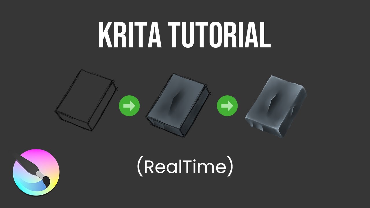 How to Paint a Stone in Krita Tutorial | Digital Painting for Beginners ...
