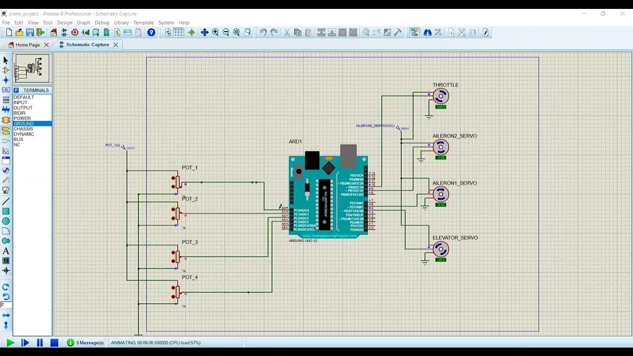 January 2022 CSE 316 Project: Plane Simulation using proteus - YouTube