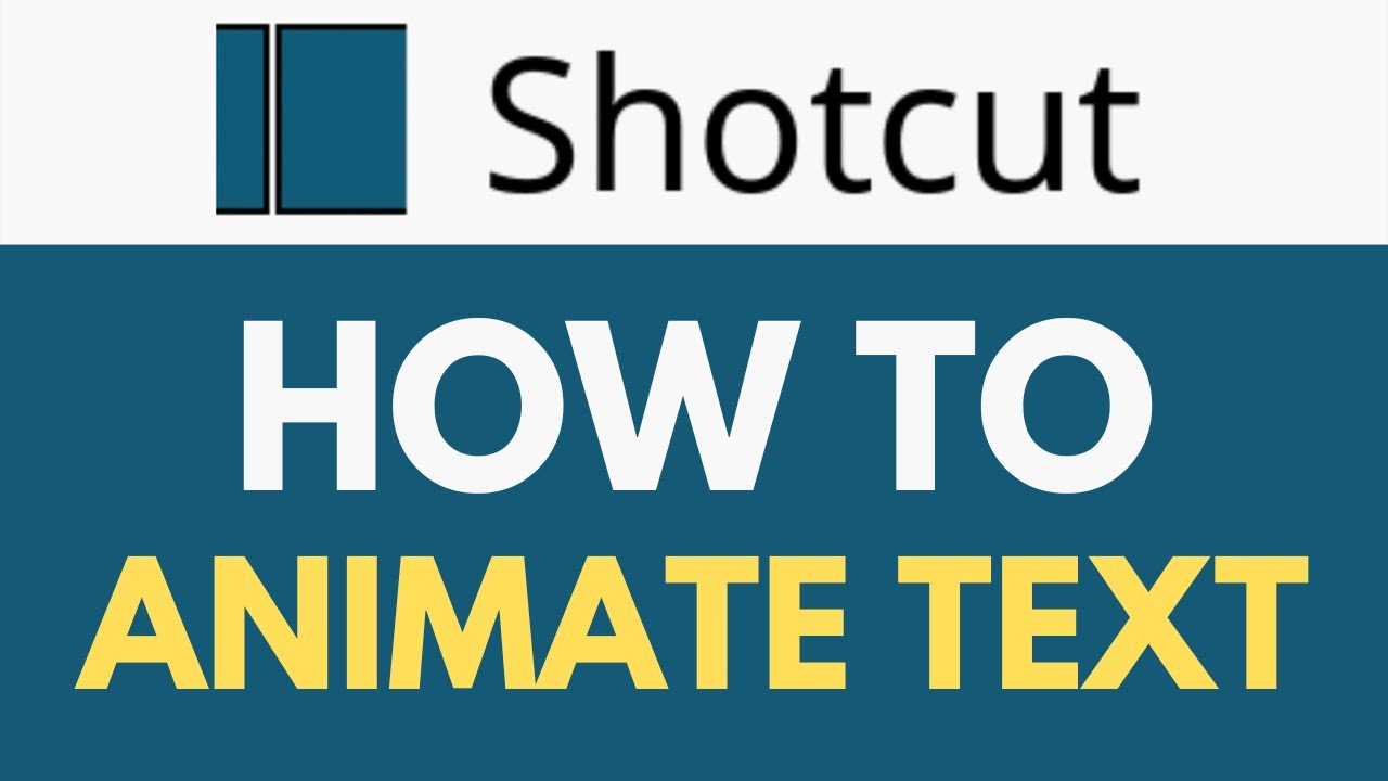How To Animate Text In Shotcut Text Keyframe Animation Shotcut Tutorial Youtube