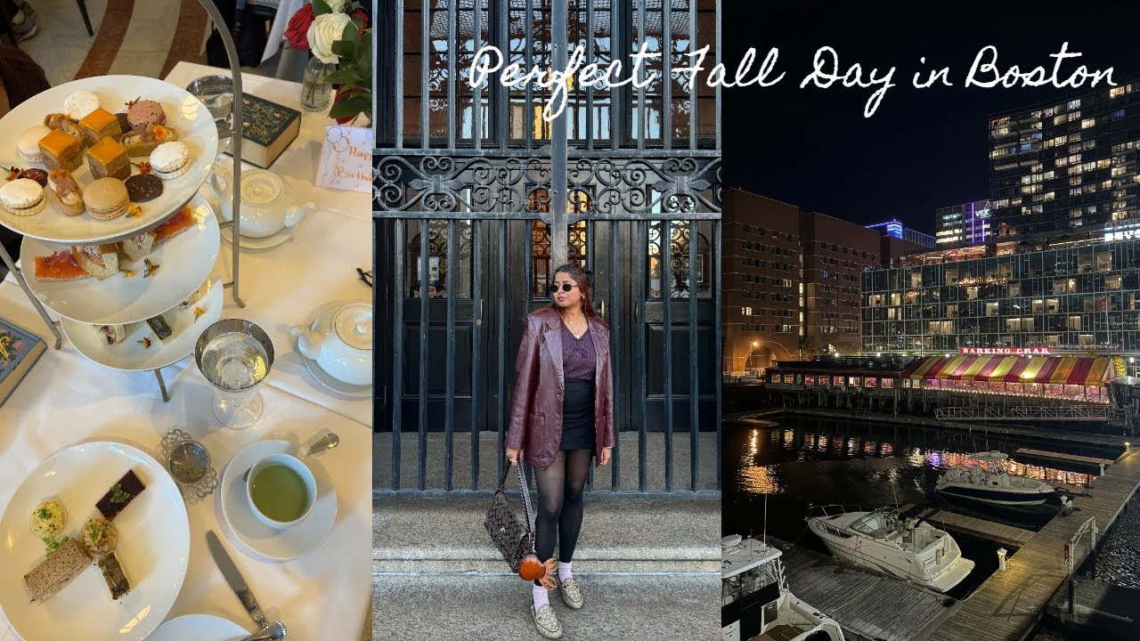 BOSTON CITY FALL VLOG | HIGH TEA AT BOSTON PUBLIC LIBRARY, NORTH END ...
