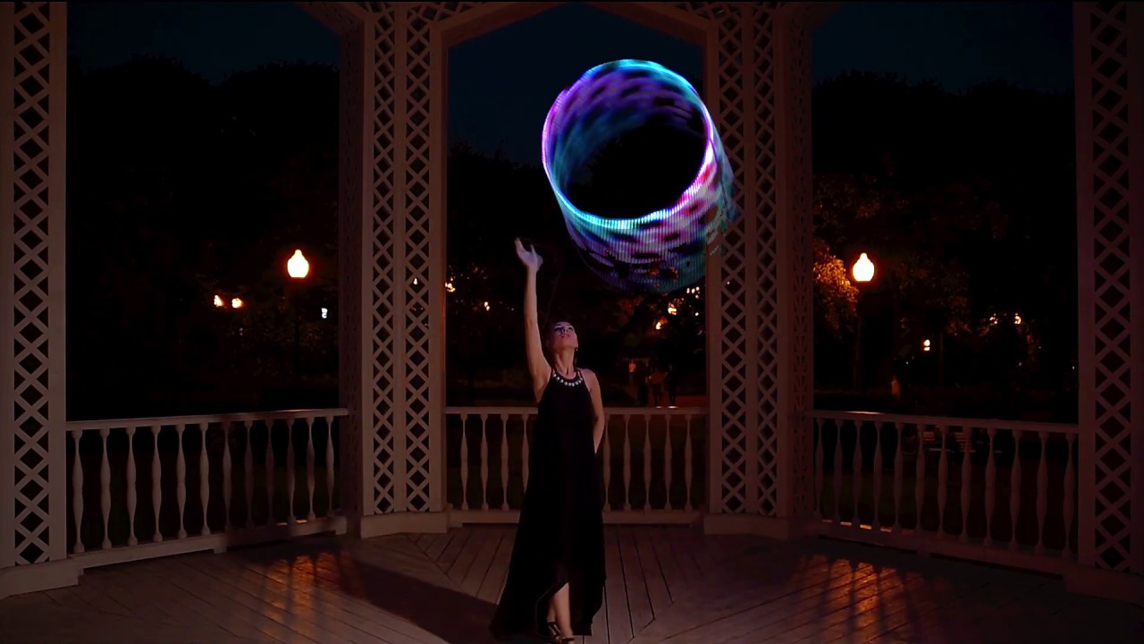 LED Smart Hoop v.2 (162 leds/19mm/Polypro) - YouTube