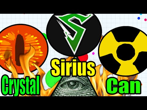AGAR.IO // ƬψƬ CLAN DESTROYING LOBBY // SIRIUS & CAN & CRYSTAL - YouTube