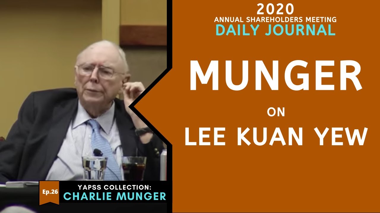 'Lee Kuan Yew is the best nation builder ever existed' - Charlie Munger ...