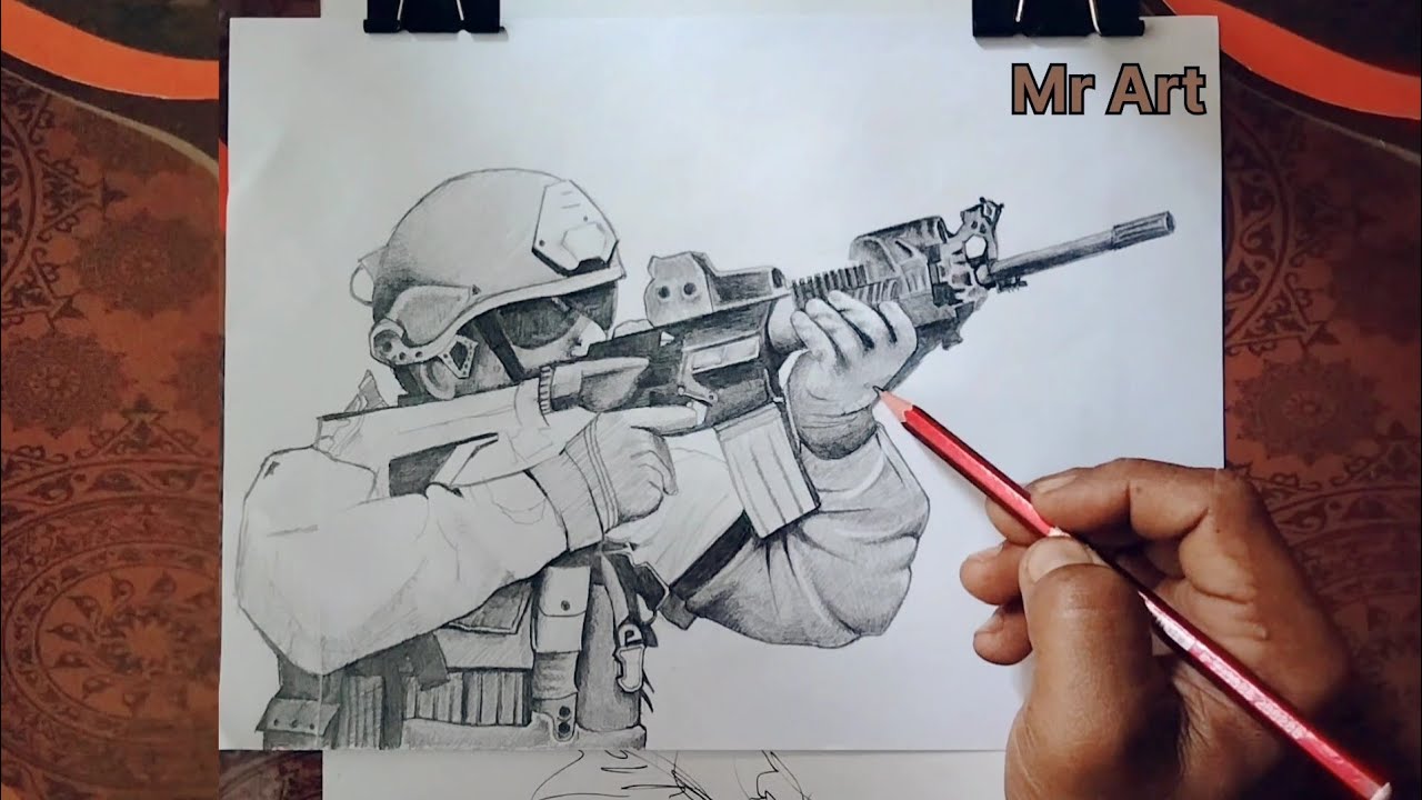 how to draw soldiers easy, drawing tutorial art #howtodraweasy - YouTube