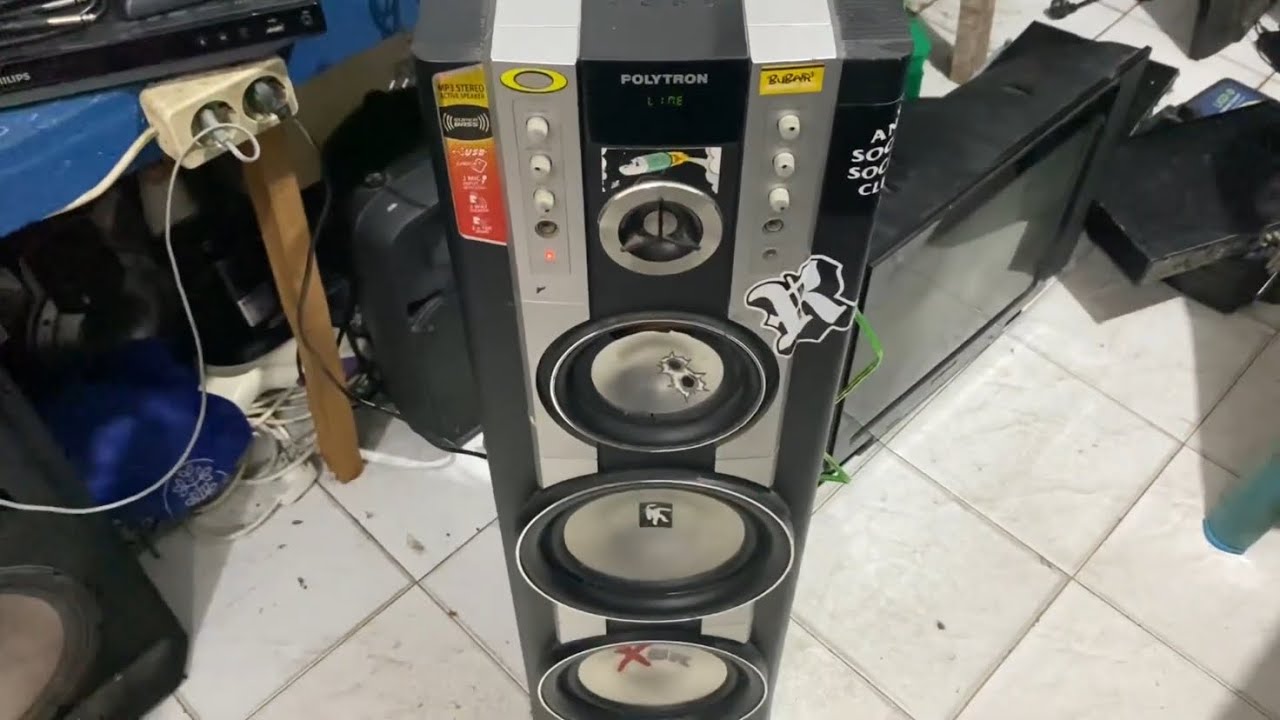 perbaikan speker polytron pas 68 B mati total - YouTube