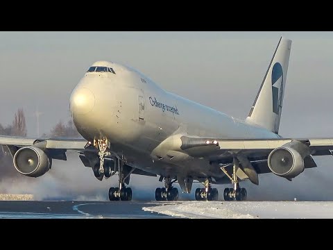 BOEING 747 vs. BOEING 747 - Face to Face - 60 Minutes of CARGO AVIATION with SNOW (4K)
