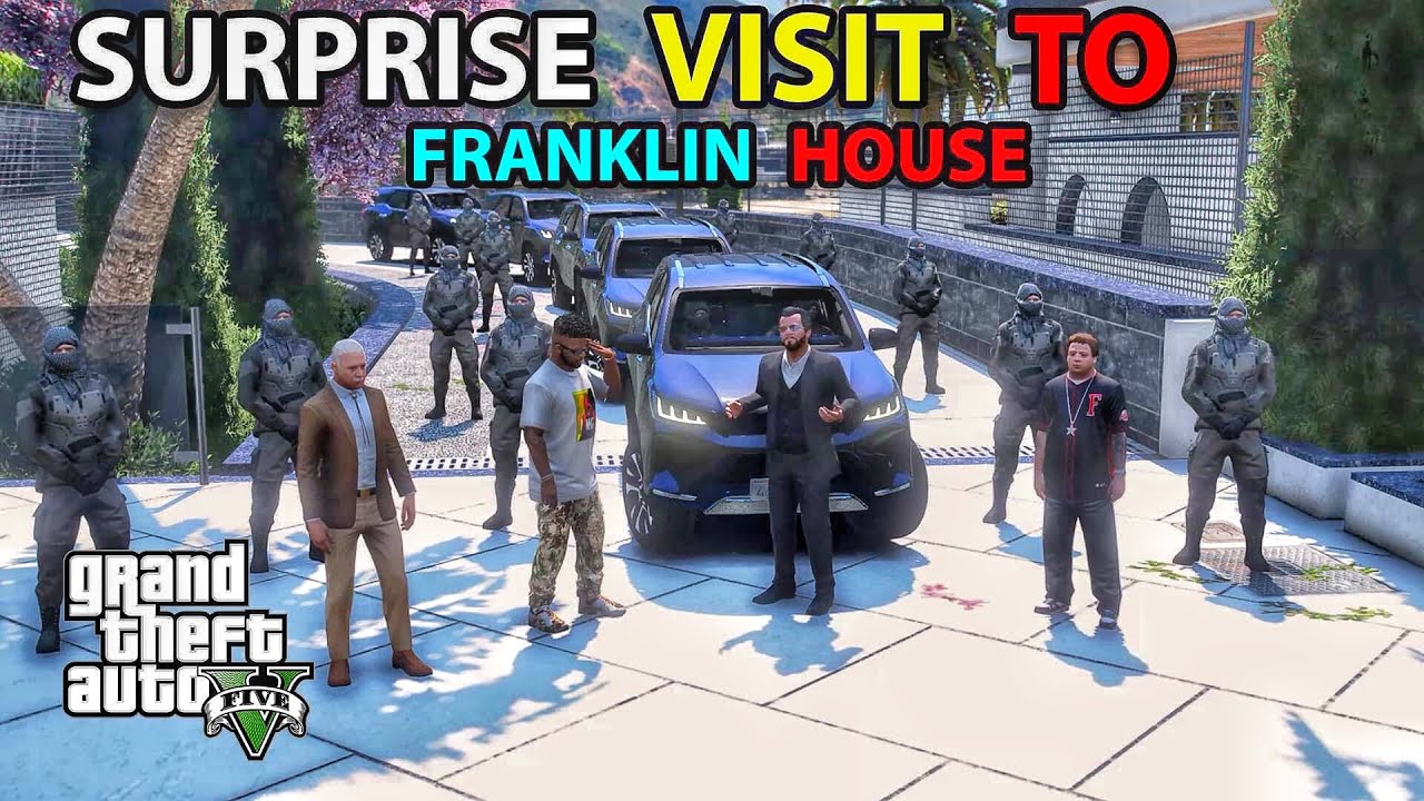 MICHAEL PM SURPRISE VISIT TO FRANKLIN l PROTOCOL CAR EXPLODE l GTA 5 MAFIA SERIES # 46 - YouTube