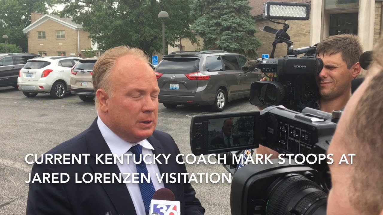 Kentucky Coach Mark Stoops at Jared Lorenzen service - YouTube