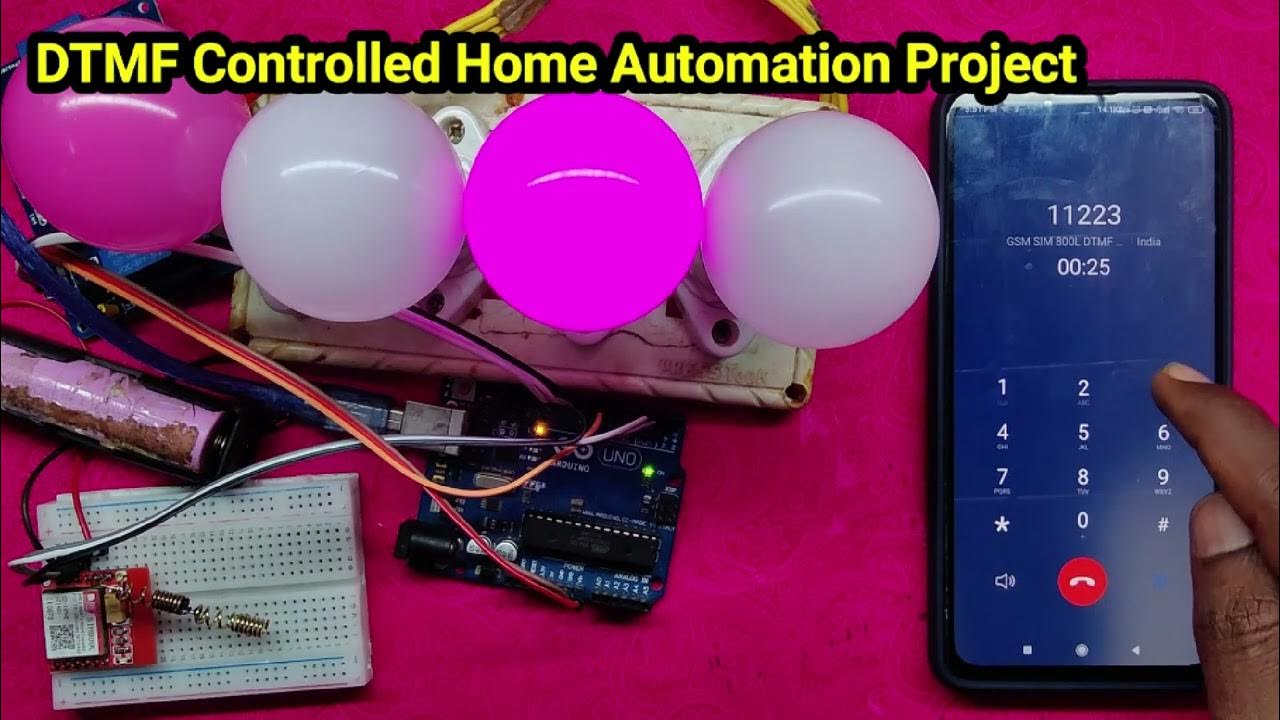 DTMF Controlled Home Automation | SIM800L DTMF | DTMF Based Home Automation System - YouTube