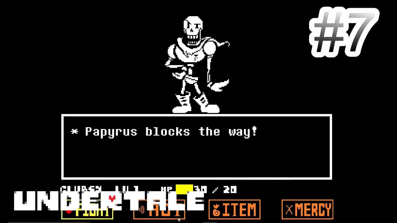 Papyrus blocks the way! | Undertale - Part 7 - YouTube