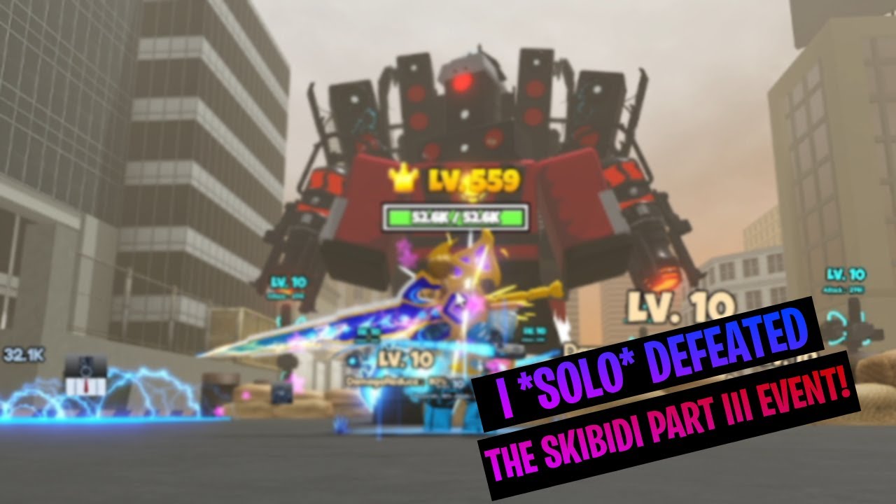 I solo defeated the new skibi event - Roblox Sword Warriors New Update ...