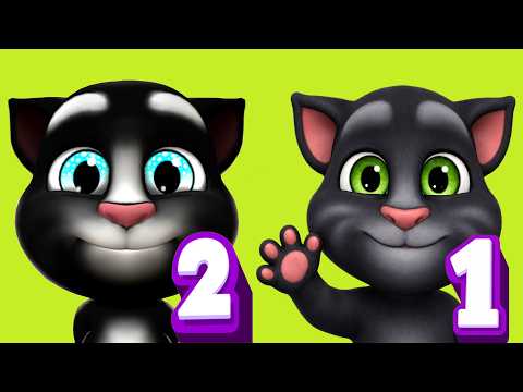 Black Fur Comparison | My Talking Tom 2 vs My Talking Tom | Level 200 vs 525