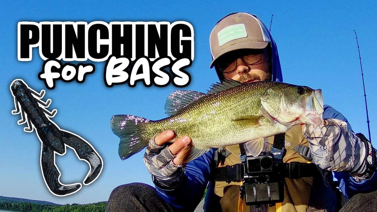 Punching for Largemouth Bass - YUM Christie Craw - Kayak Fishing - YouTube