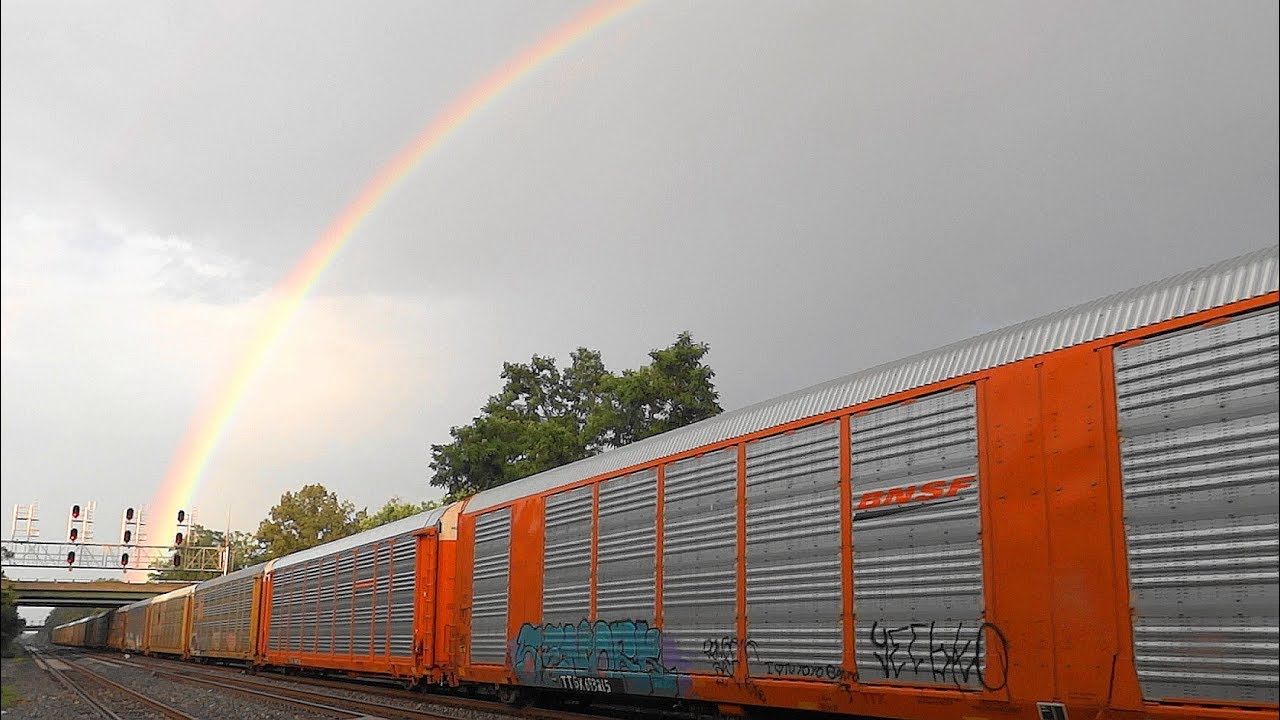 🌈 Double Rainbow 🌈 & CSX Trains In St Denis Station - YouTube