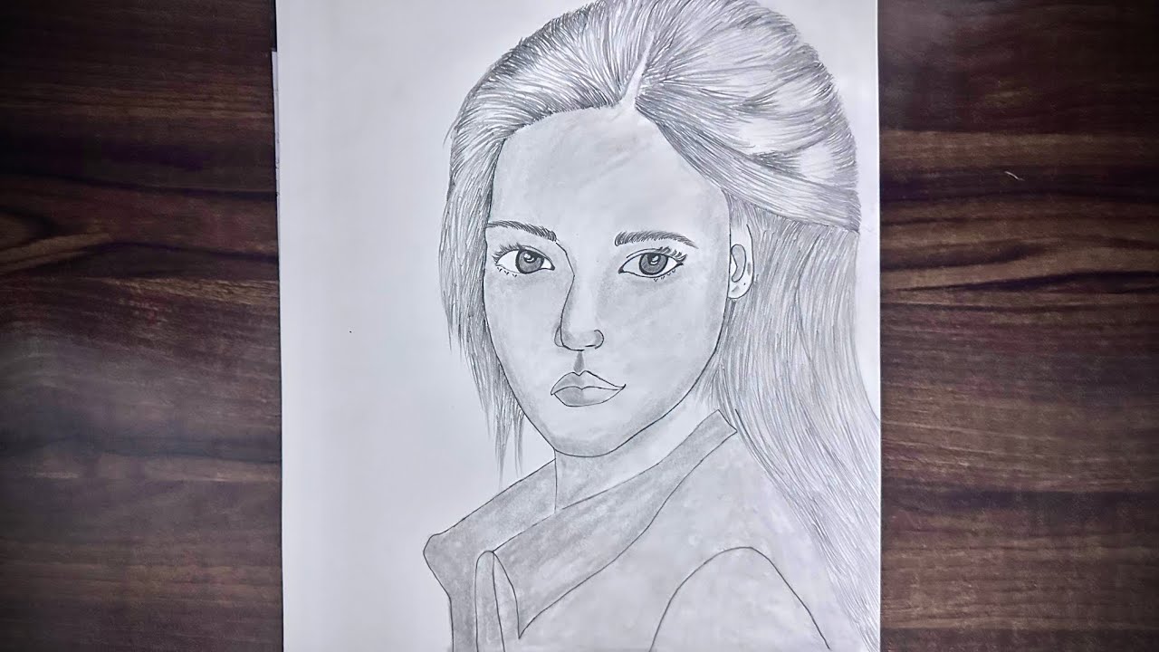 How to draw a beautiful girl in pencil ♥️| Pencil art work | Abhiaz art ...