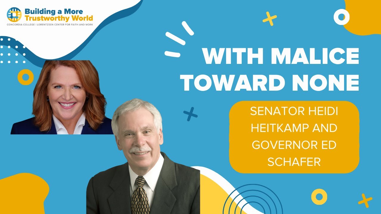 Senator Heidi Heitkamp and Governor Ed Schafer | With Malice Toward None - YouTube