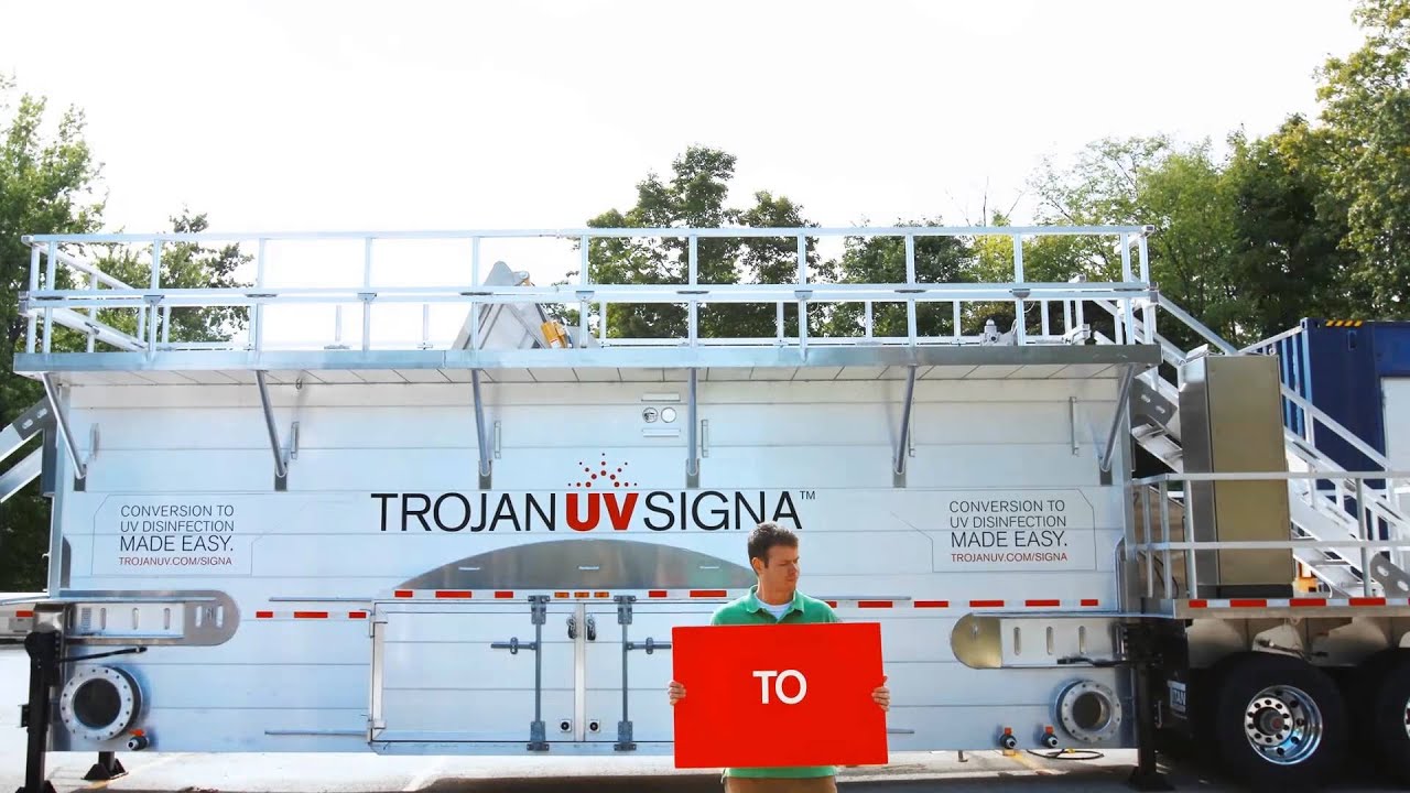 Mobile TrojanUVSigna Trailer - UV Wastewater Treatment - YouTube