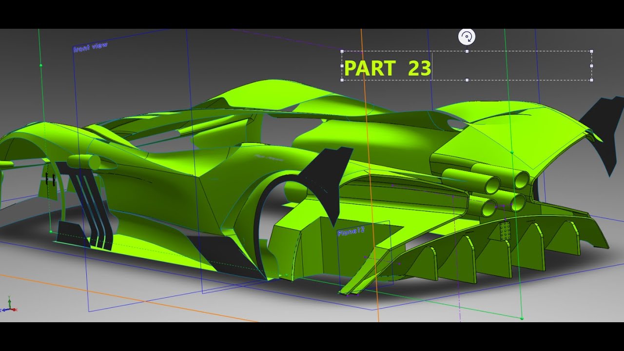 how to design Bugatti Bolide in solidworks part 23 - YouTube