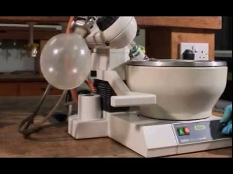 Using a rotary evaporator to remove solvents - YouTube