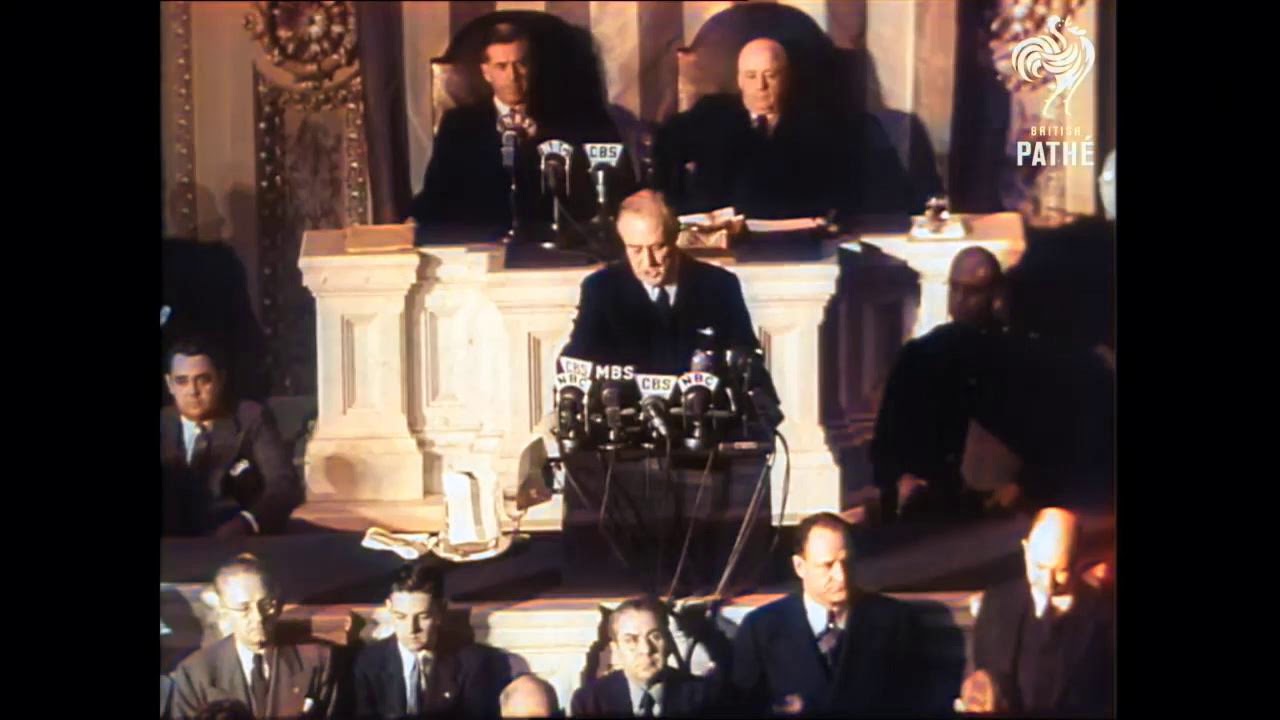 President Franklin D. Roosevelt Declares War on Japan (Full Speech ...